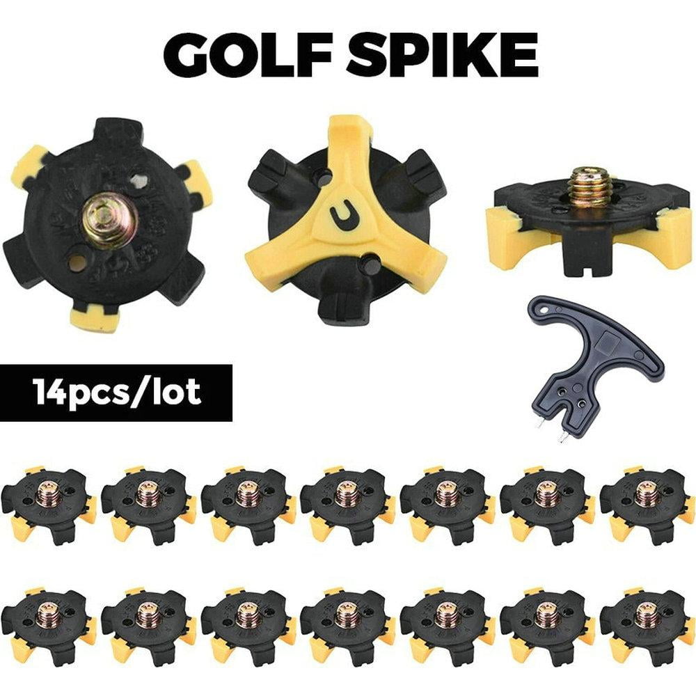14Pcs Golf Shoe Spikes Metal Thread Studs Replacement Twist Golf Spikes ...