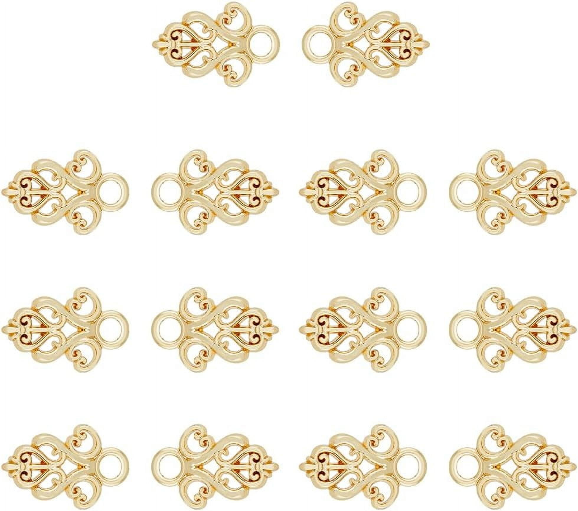 14Pcs Metal Corset Eyelets Alloy Light Gold Cloak Clasp Fasteners Cape ...