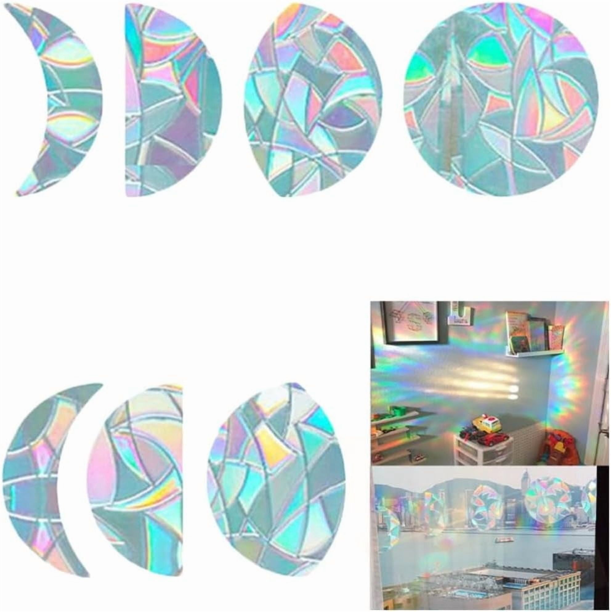 14Pcs Moon Window Decals Rainbow Sliding Door Clings Plastic Waterproof ...