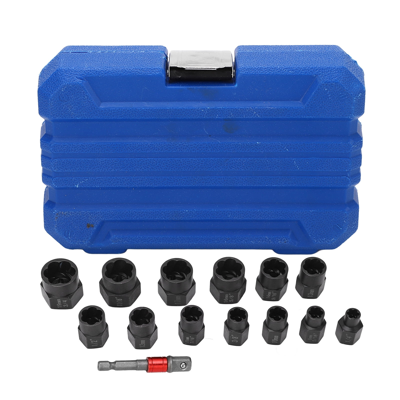 14Pcs Nut Remover Extractor Kit, 3/8in Damaged Rusty Bolt Removal Hex ...
