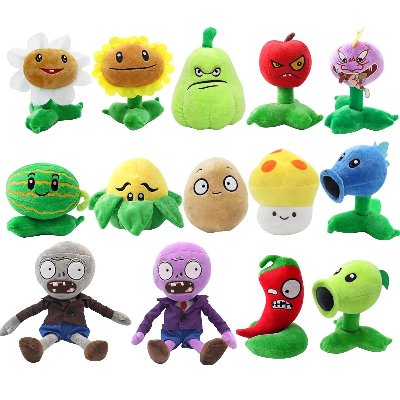 14Pcs Plants vs. Zombies Plush Dolls, Stuffed Animal Plush Toys, PvZ ...