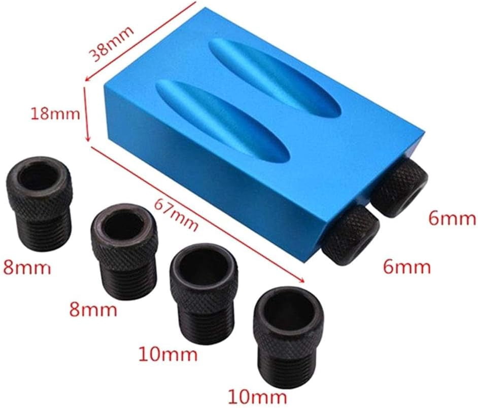 14Pcs Pocket Hole Jig Kit, 15 Degree Woodworking Inclined Hole Jig with ...