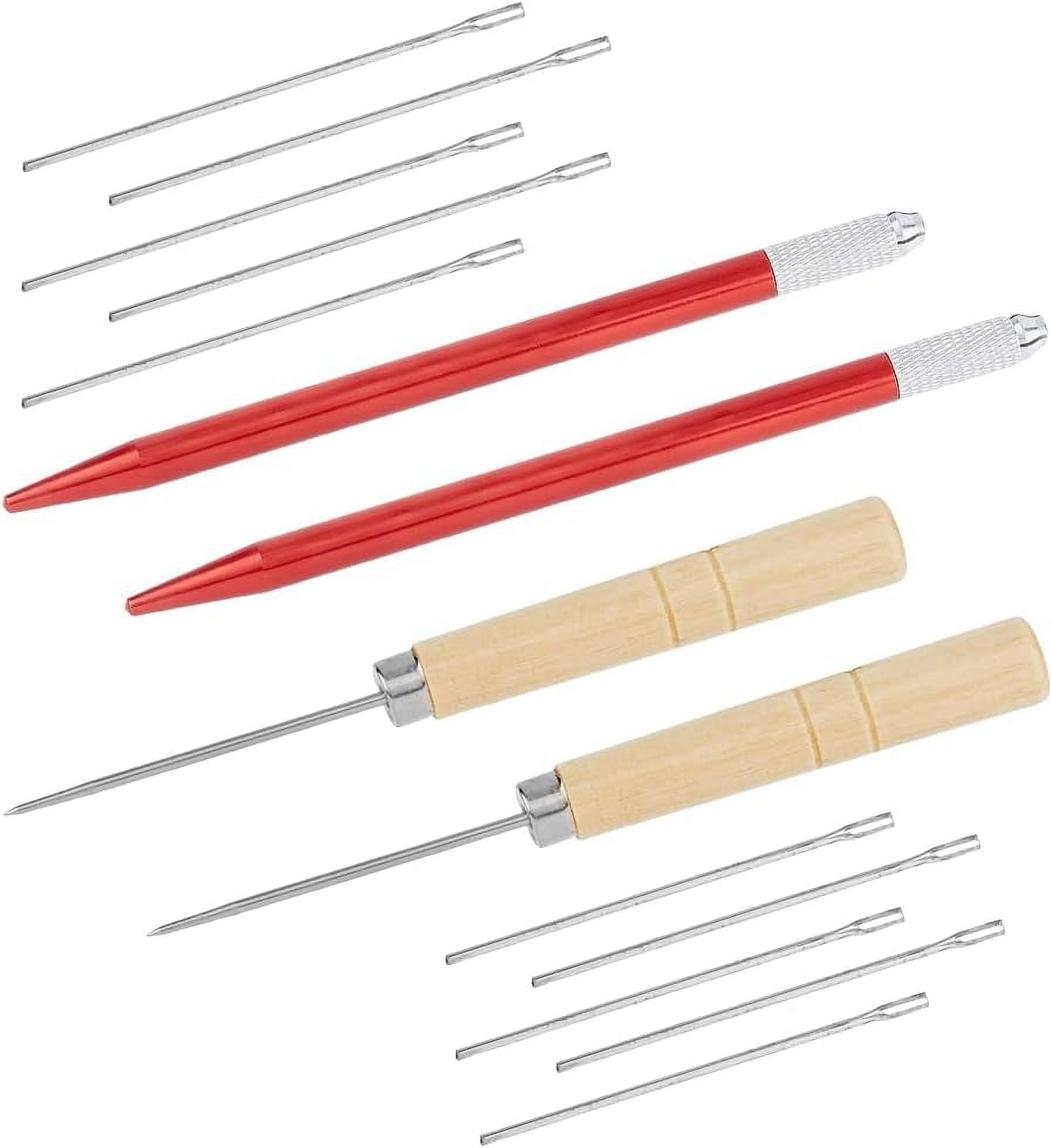 14Pcs Rerooting Tool for Hair 0.5-0.7mm Platinum Knitting Needles Brass ...