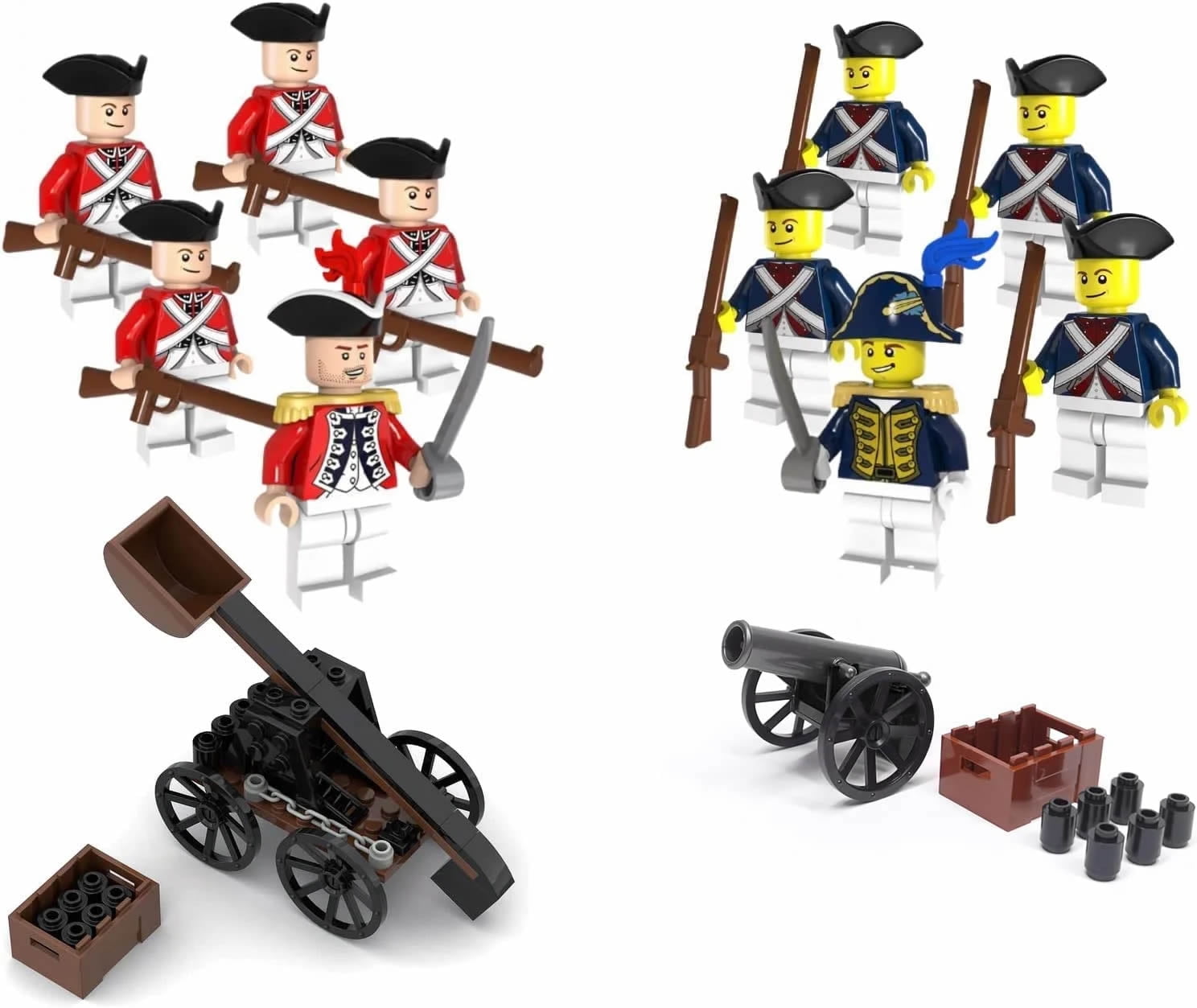 14Pcs Revolutionary War Mini Action Figures Soldiers Set，Minifigures ...
