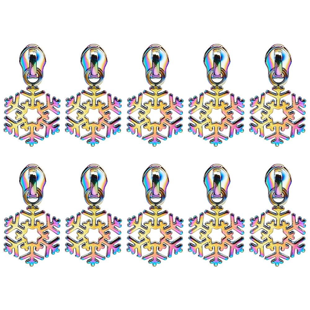 14Pcs Snowflake #5 Zinc Alloy Replacement Zipper Sliders for Luggage ...
