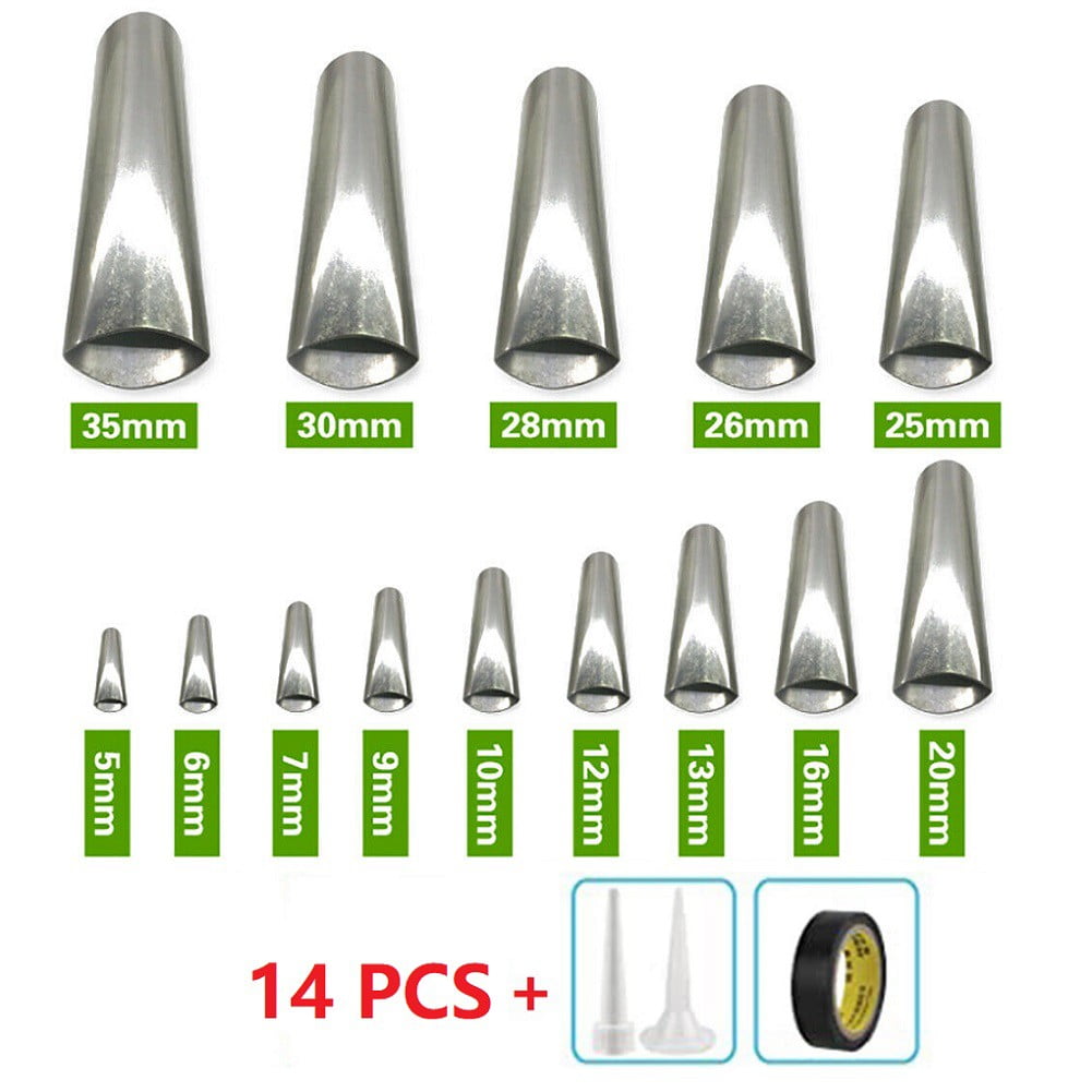 14Pcs Stainless Steel Finisher Caulking Nozzle Spatulas Filler ...