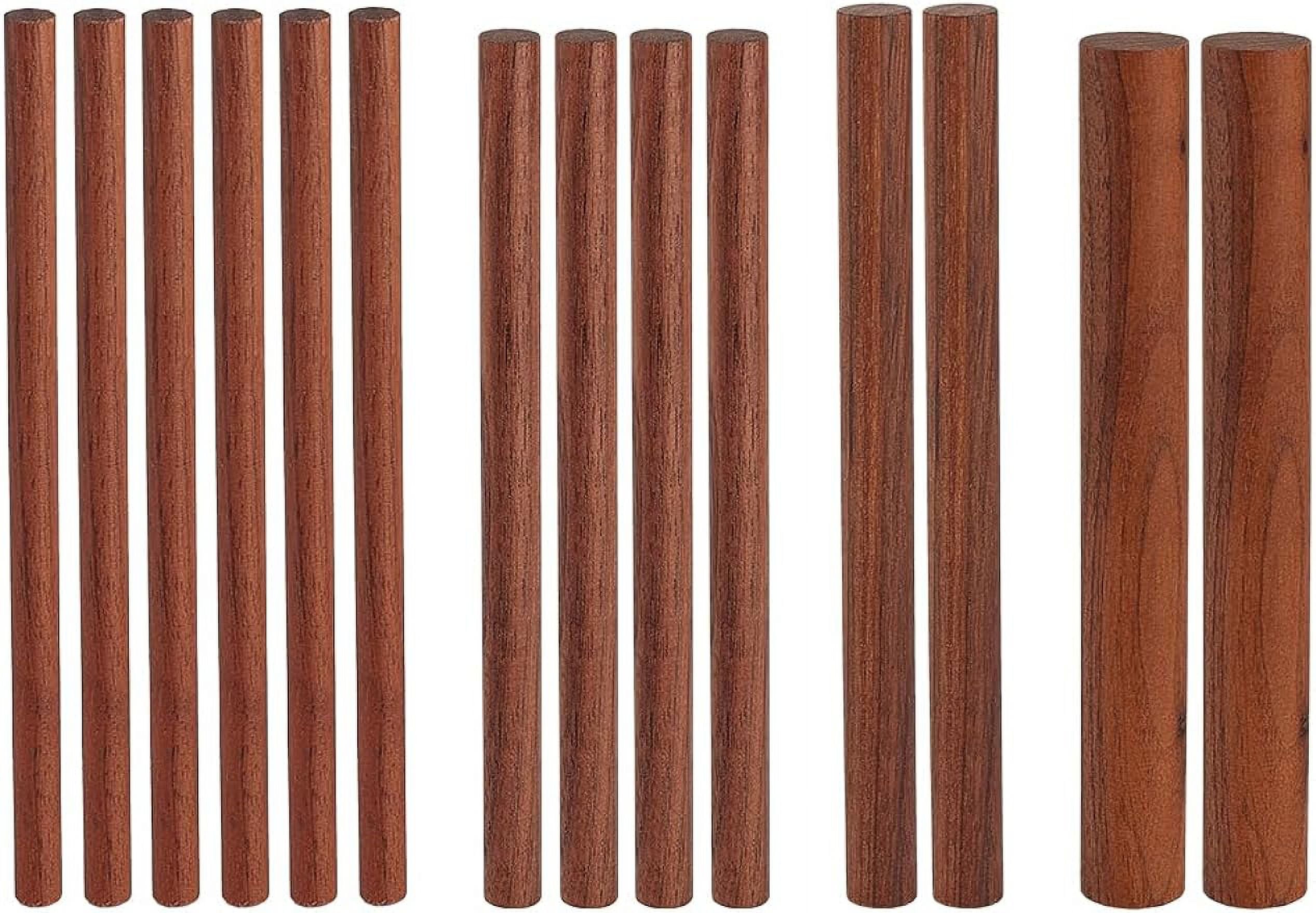 14Pcs Walnut Dowel Rods Dowel Rods Wood Sticks Unfinished Round Sticks ...