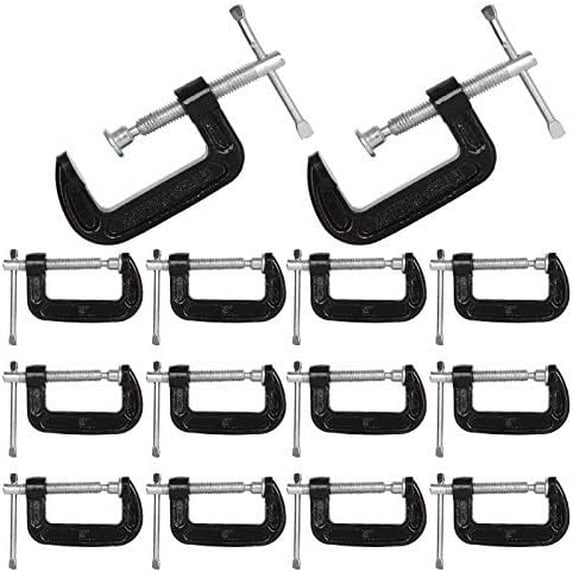 14Piece 2inch C-Clamp, Malleable Iron Heavy Duty C-Clamp with Sliding ...