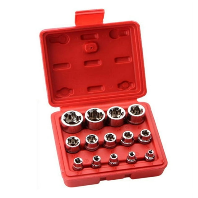 14Piece E-TORX Socket Set Premium Female Torx Socket Set, Star Socket ...