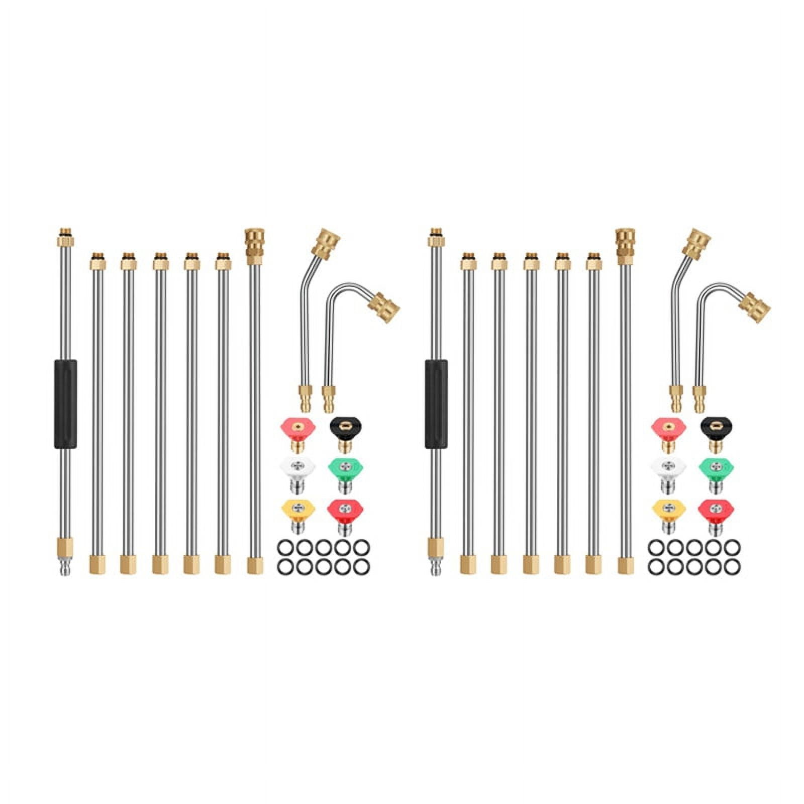 14Pieces Pressure Washer Extension 10Ft Replacement , Curved Rod 30 or ...