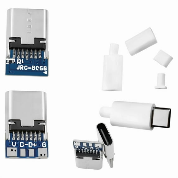 14Pin USB Type C Female Connector 4 Solder Pads with 512Ω 5.1KΩ ...