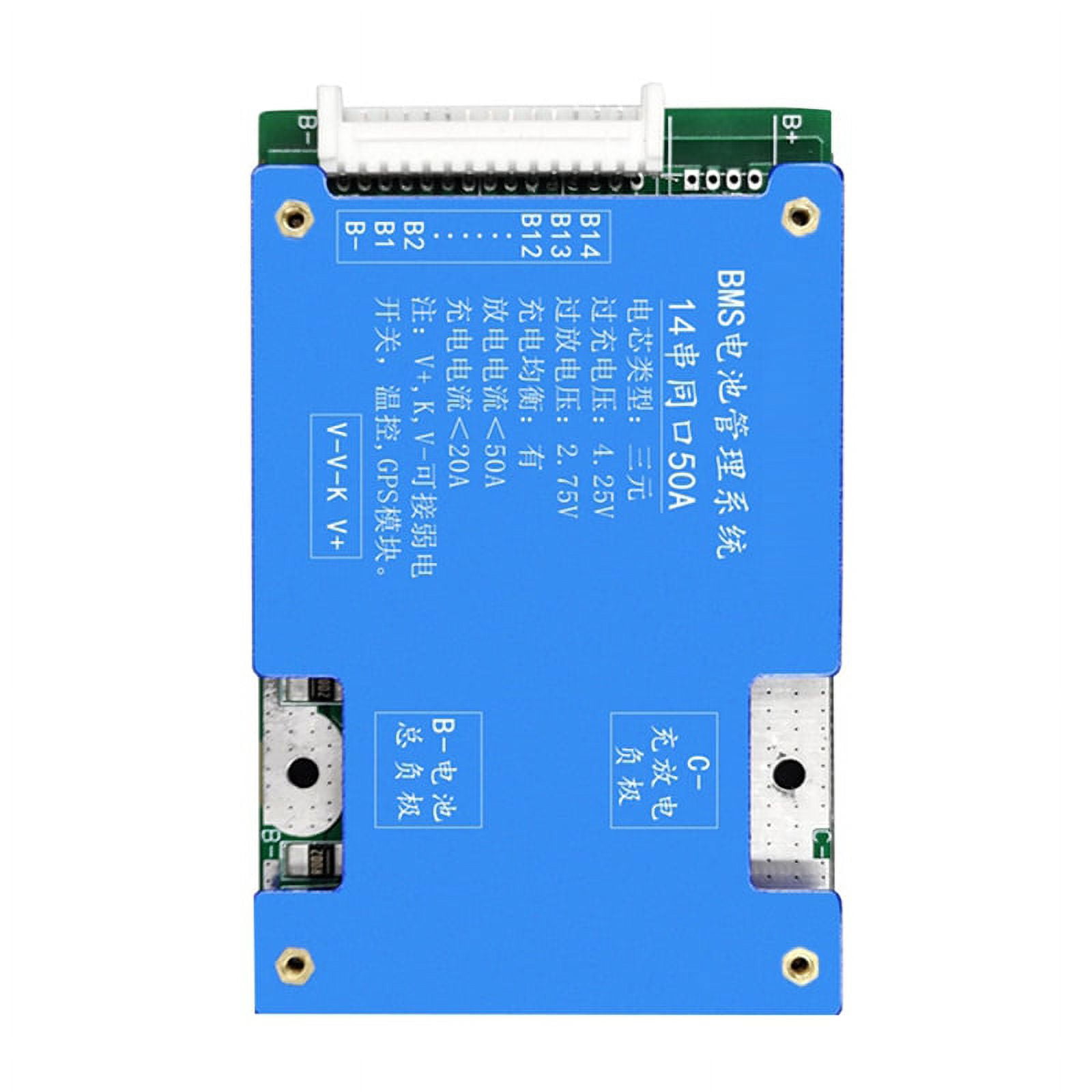 14S 52V 50A Ternary Lithium Battery Protection Board with Balance PCB ...
