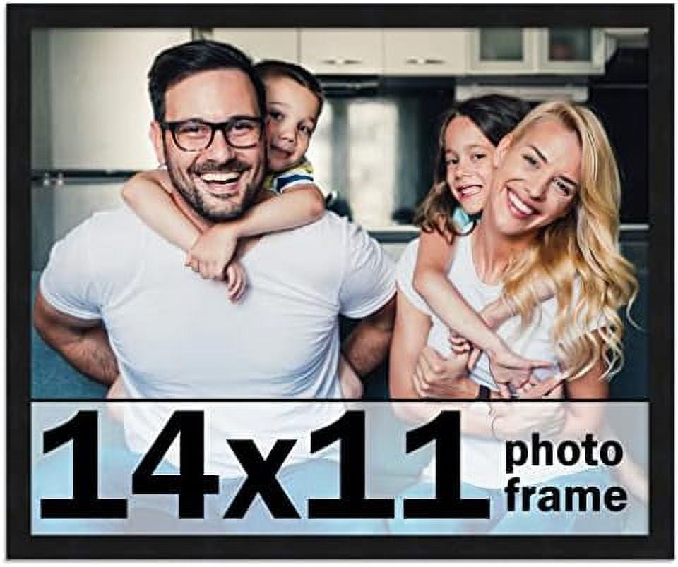 14X11 Frame Black Picture Frame - Complete Modern Photo Frame Includes ...