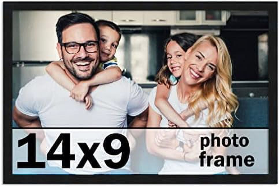 14X9 Frame Black Picture Frame - Complete Modern Photo Frame Includes ...