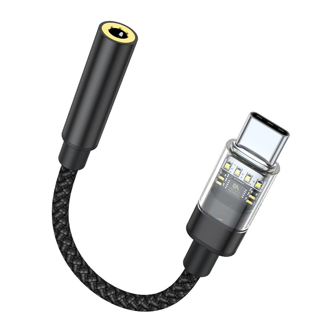 14cm/1m Long USB C to 3.5 Dongle Cord Type C to 3.5mm Plug Adapter Cable Line for Note 10/20/S20 ...