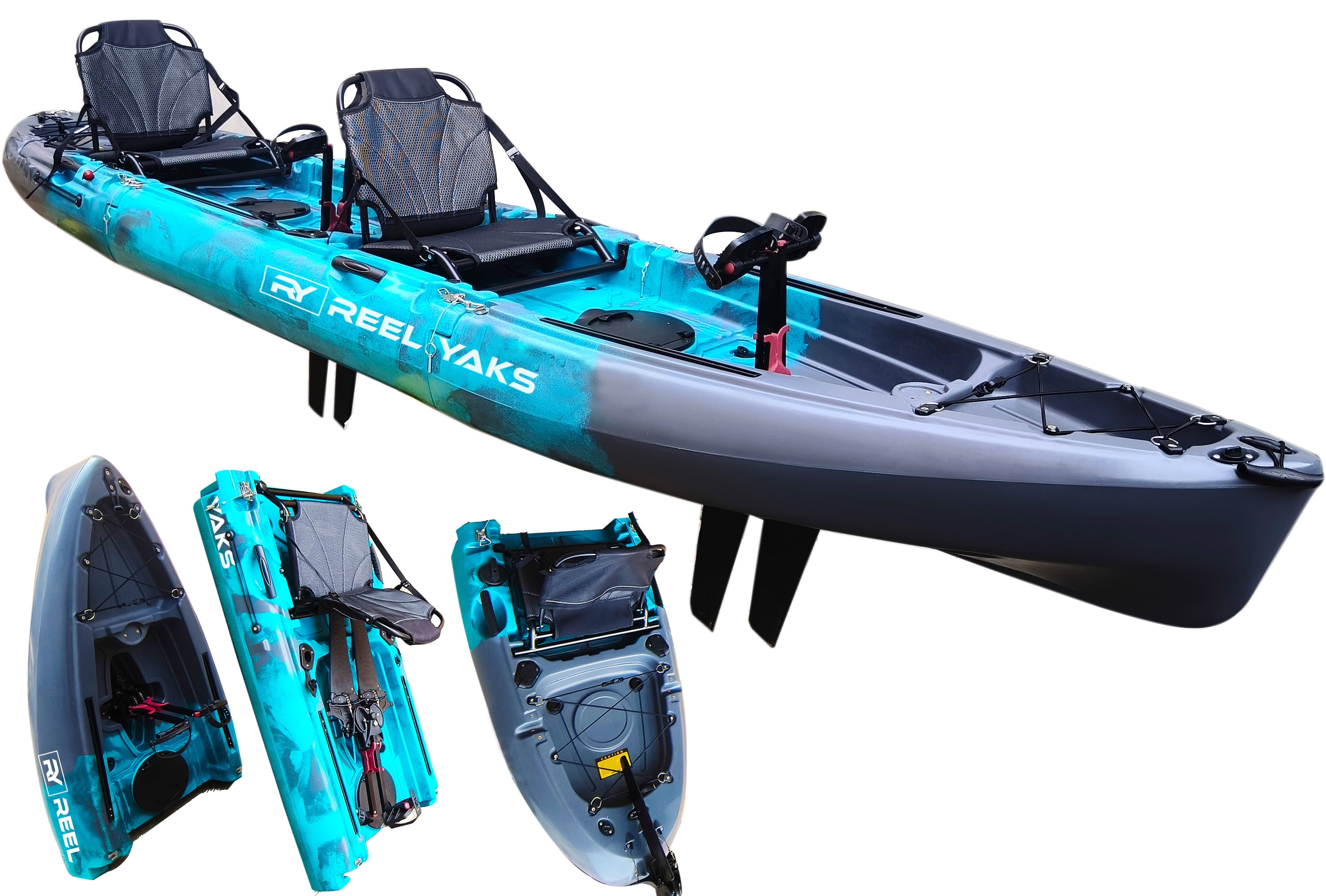 14ft Raptor Tandem or Solo Modular Raptor Fin or Prop Drive Pedal ...