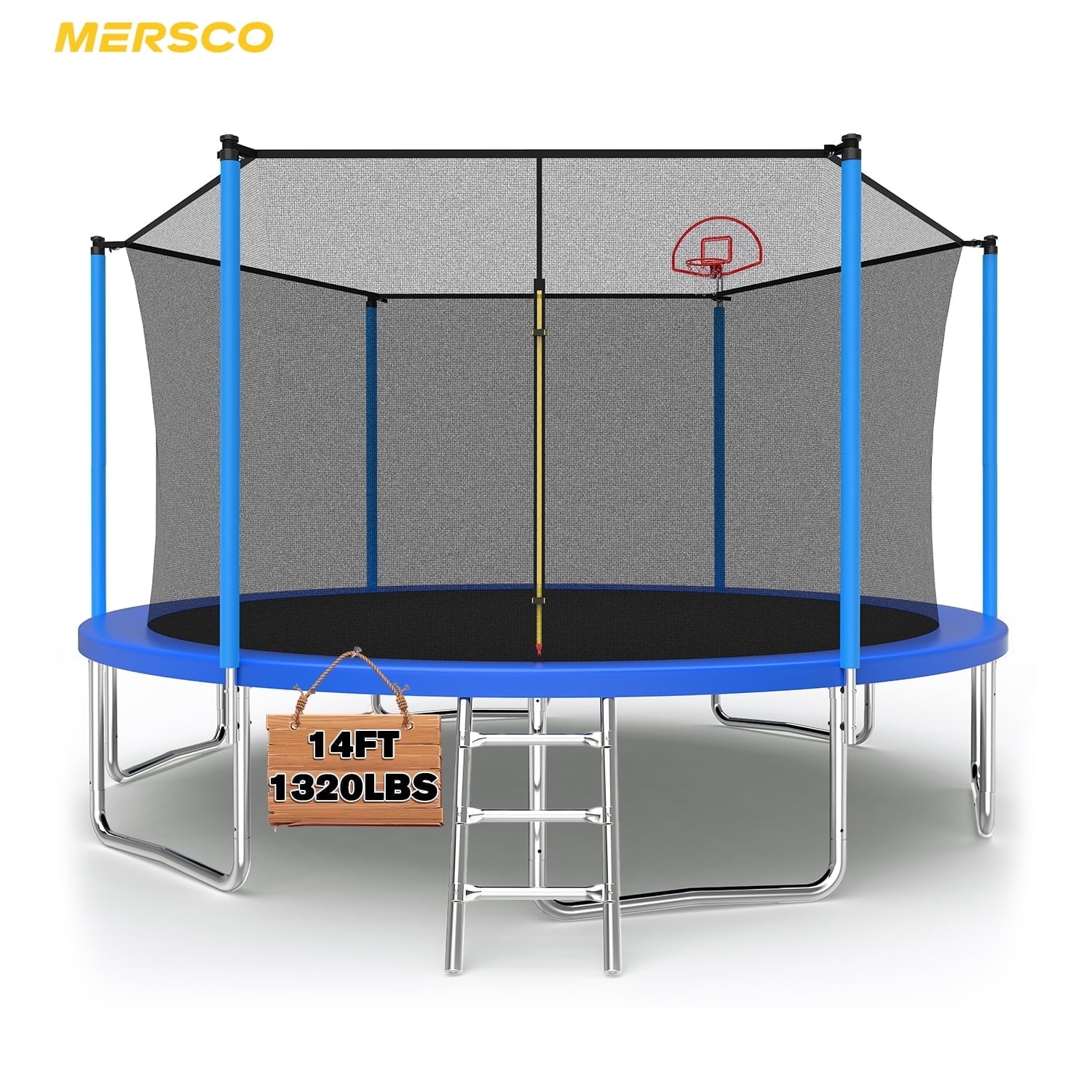 Mersco 14ft Heavy Duty Trampoline for Kids and Adults,Outdoor with ...