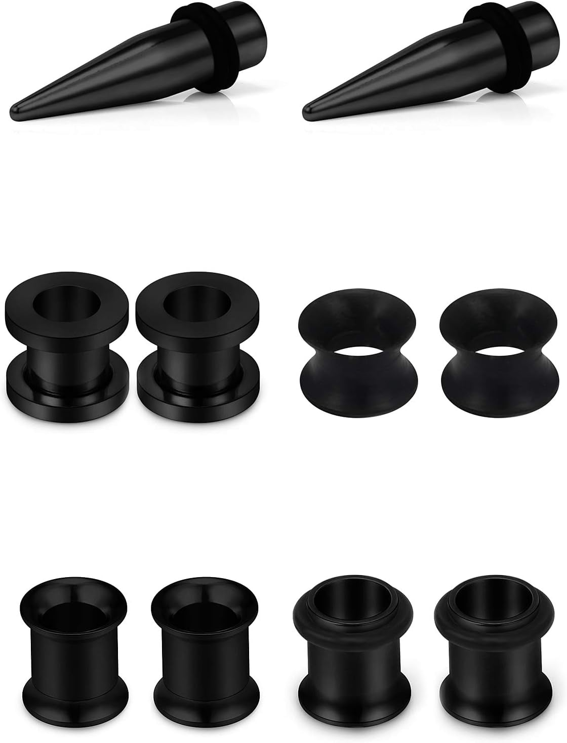 14g to 7/8in Ear Gauges Plugs Tunnels Taper Earrings Stretching ...