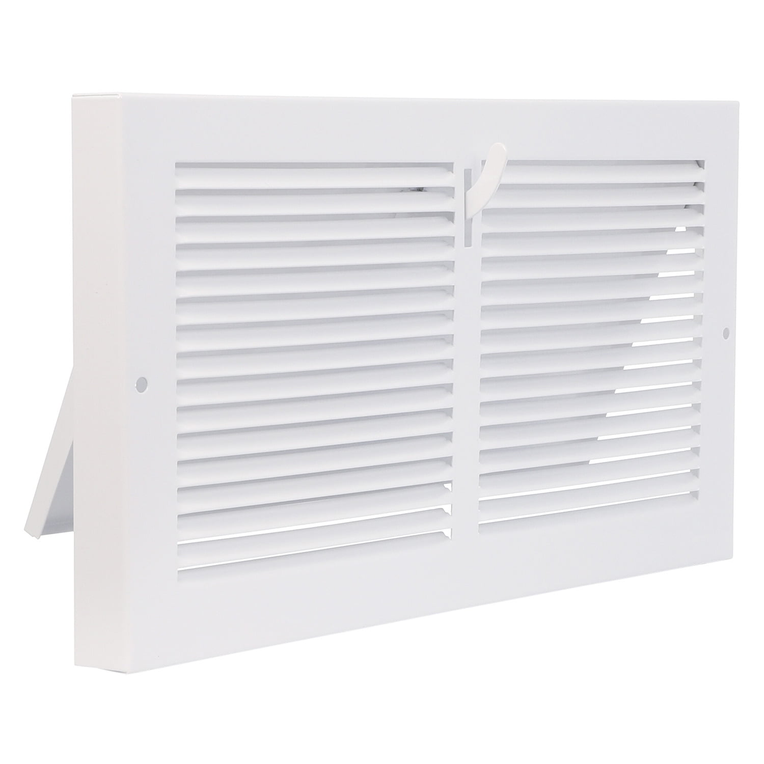 14in x 6in Imperial White Steel Rectangular Baseboard Register w/Plate ...