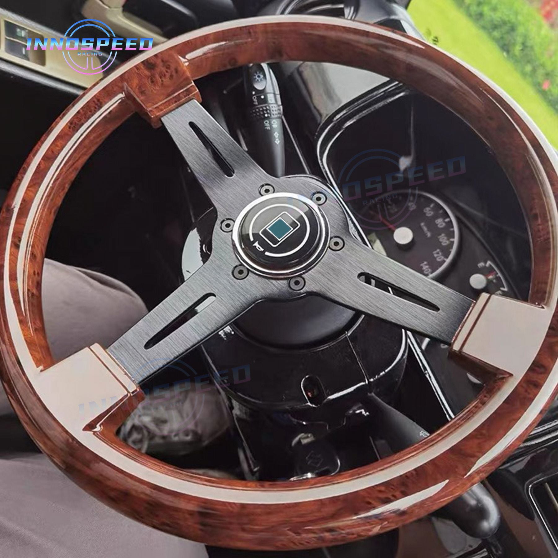 14inch Classic Wood Steering Wheel Universal Modified Vintage Sport ...