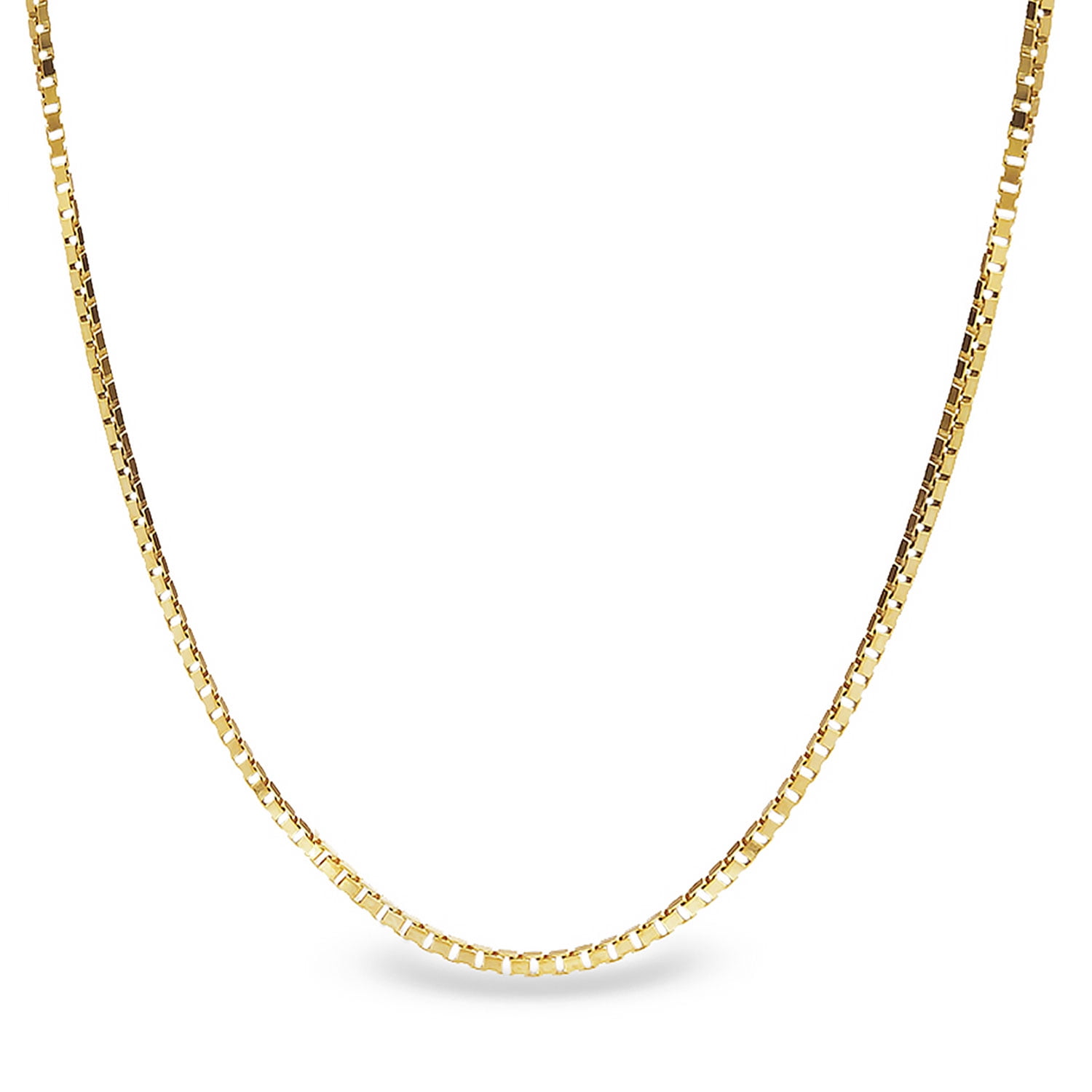 14k 17" Yellow Gold 0.8mm Classic Box Chain with Lobster Clasp ...