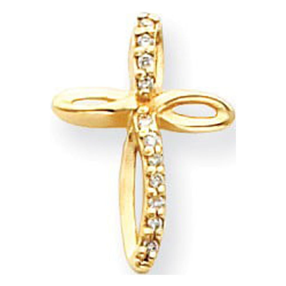 14k AA Diamond Cross Pendant PM5016 - Walmart.com