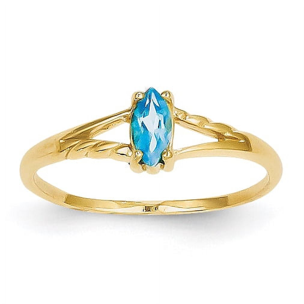 14k Blue Topaz Birthstone Ring - Walmart.com
