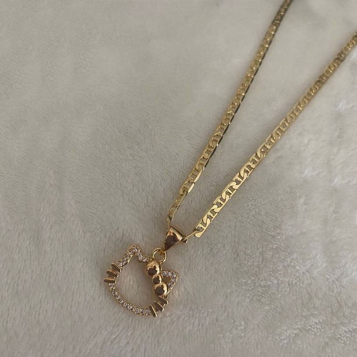 14k Bonded Gold Necklace with Hello Kitty Pendent, Best Christmas ...