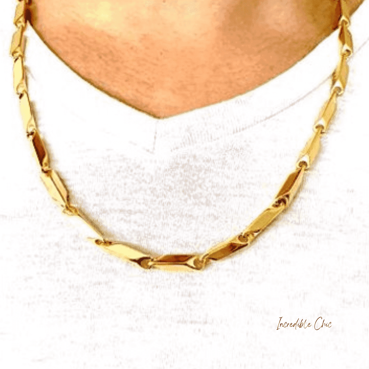 Incredible Chic 14K Gold Bullet Chain Necklace – 22" Hollow Unisex ...