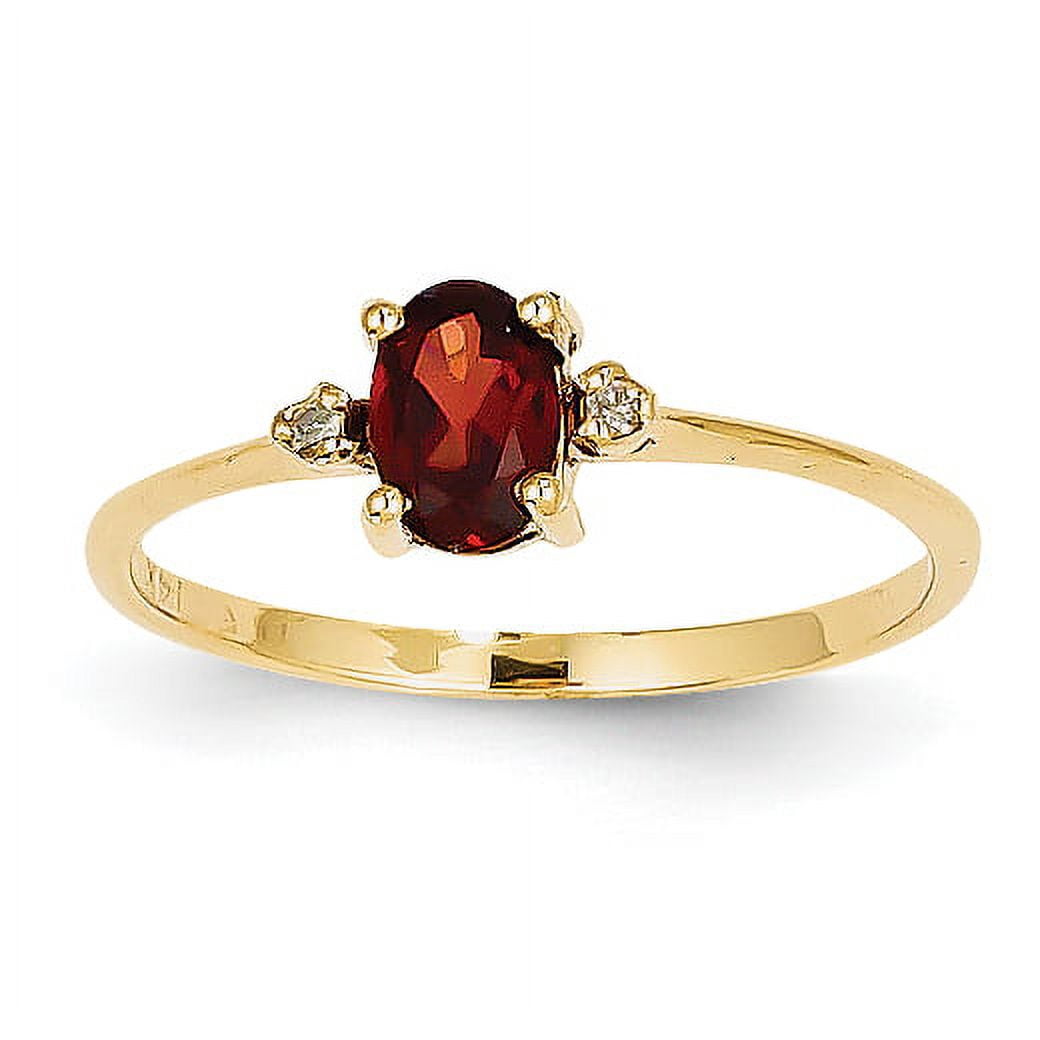 14k Diamond & Garnet Birthstone Ring - Walmart.com