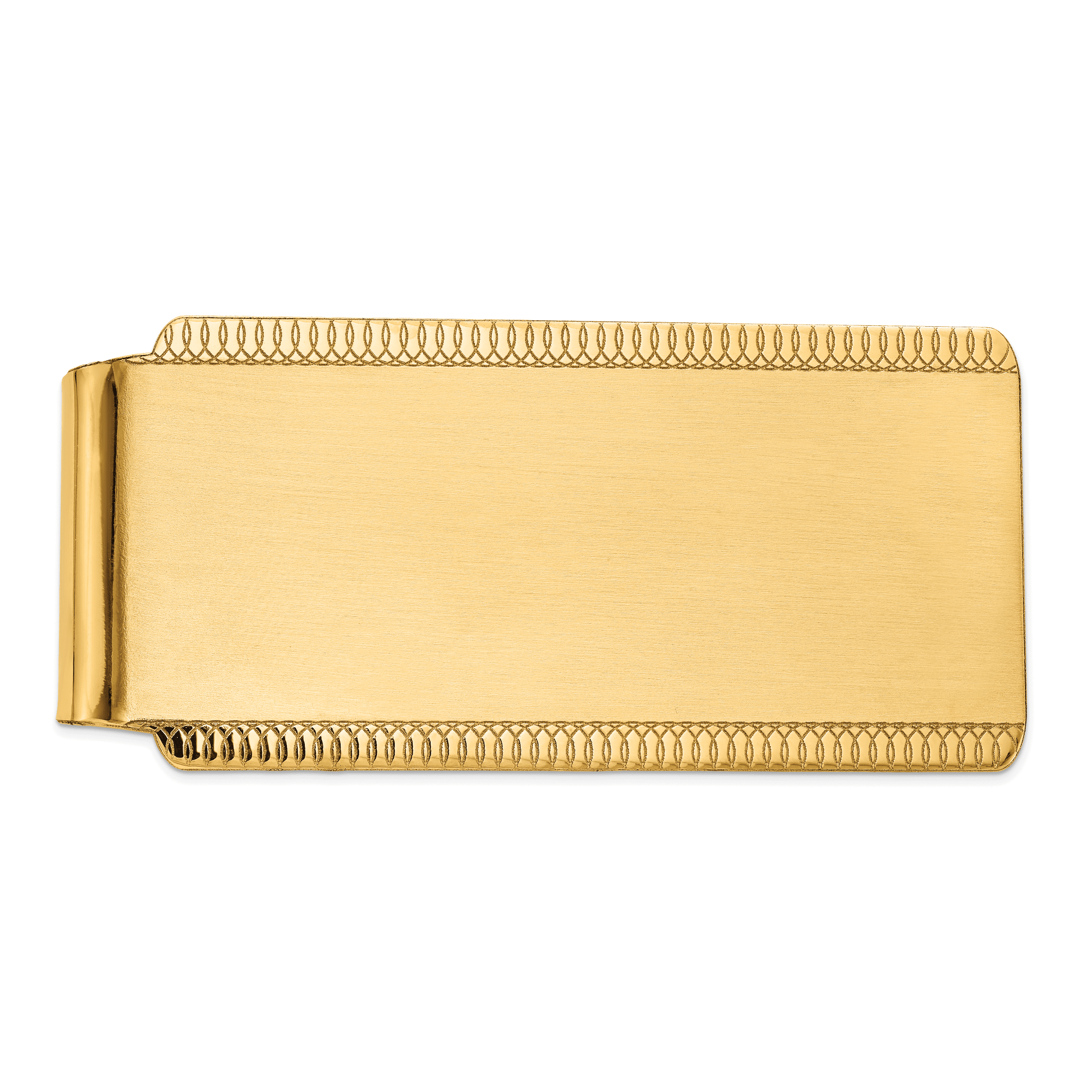 14k Engraveable Sandblast & Edge-Design Money Clip - Walmart Business ...