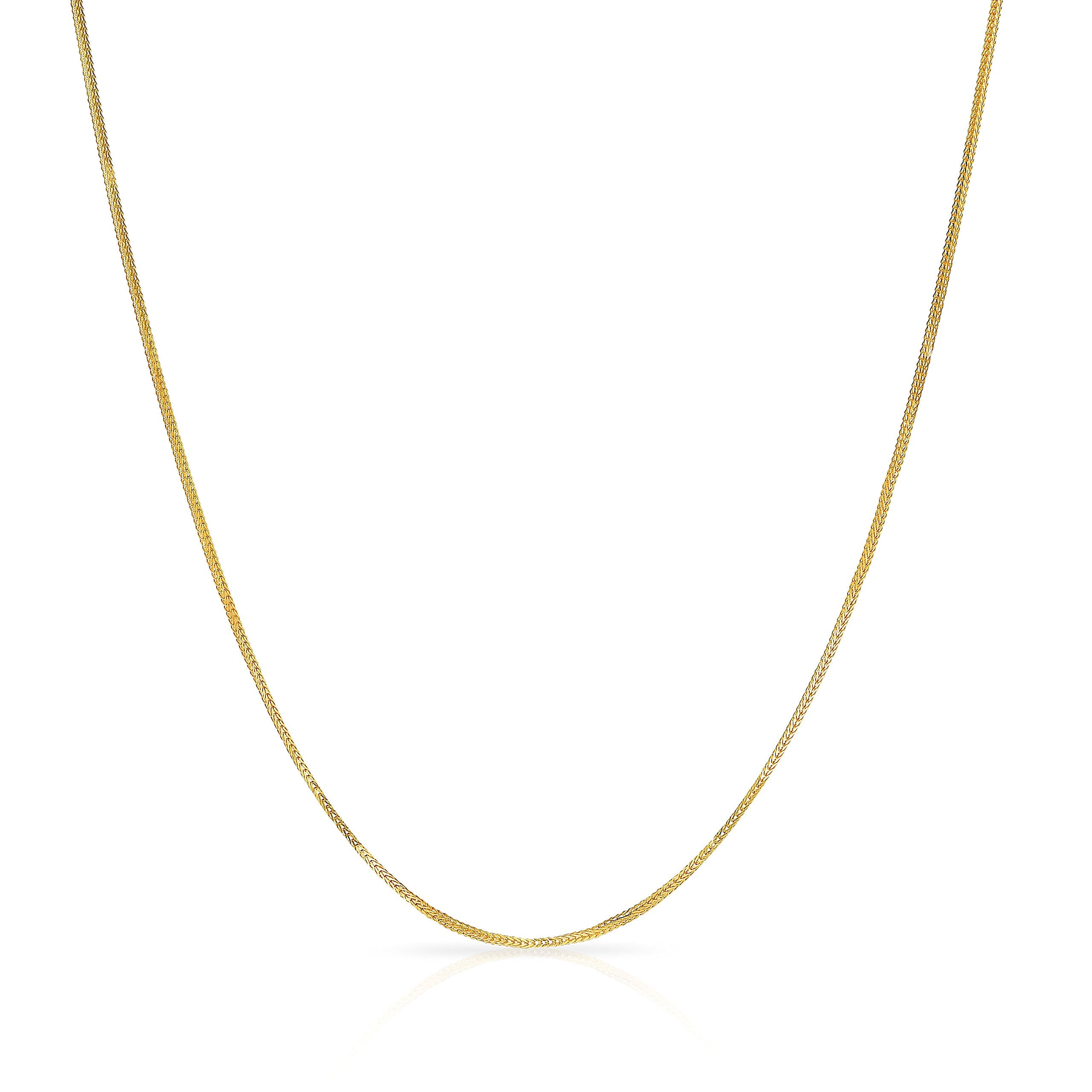 Floreo 10k Yellow Gold 0.9mm Foxtail Chain Necklace - Walmart.com