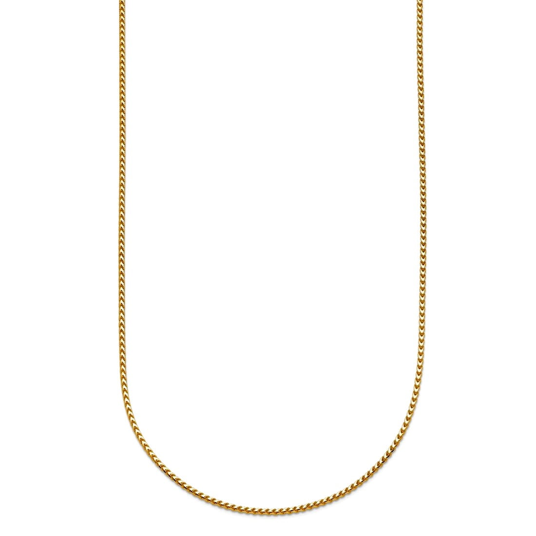 14k Solid Yellow Gold 1mm Franco Chain Necklace 16 Inch Chain-Necklace ...