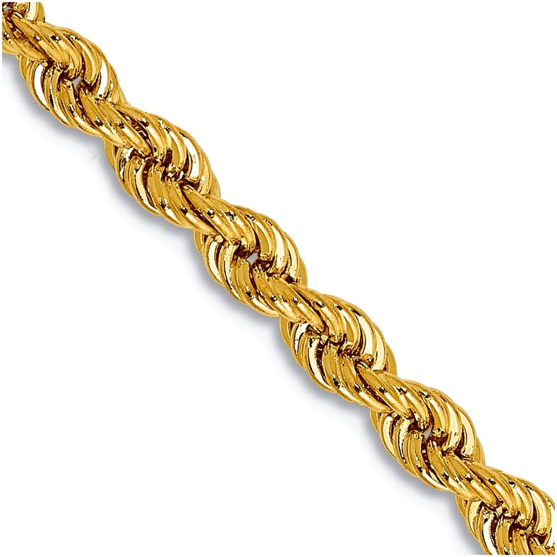 14k Solid Yellow Gold 2.75mm Regular Rope Chain Necklace 28 Inch Chain ...