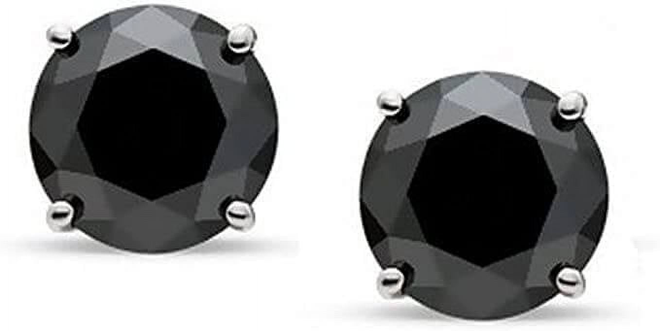 14k Gold Black Diamond Stud Earrings (From 1/2ct to 2cttw) - Walmart.com