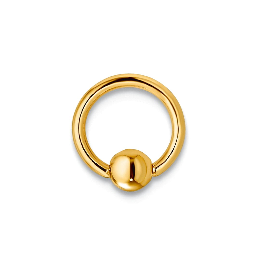 14k Gold Cartilage Hoop Earrings 8.26mm Wide Body Piercing Ring for ...