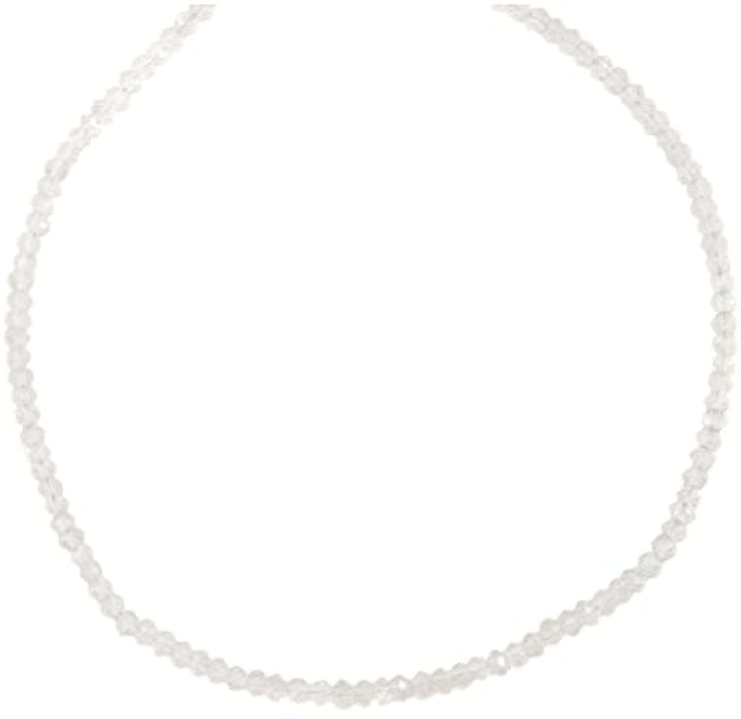 14k Gold Filled Quartz Necklace Clear Faceted Solid Strand Simple ...
