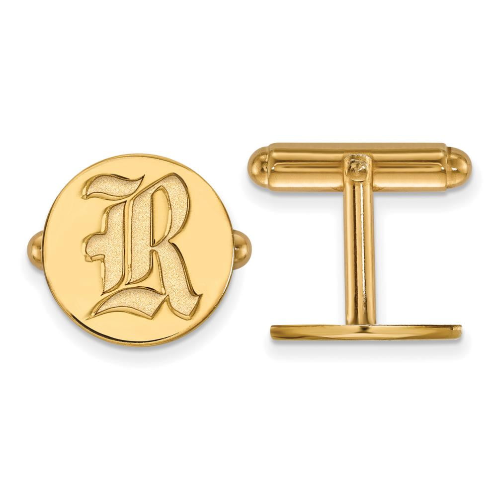 14k Gold LogoArt Rice University Letter R Cuff Links Q4Y009WMR ...