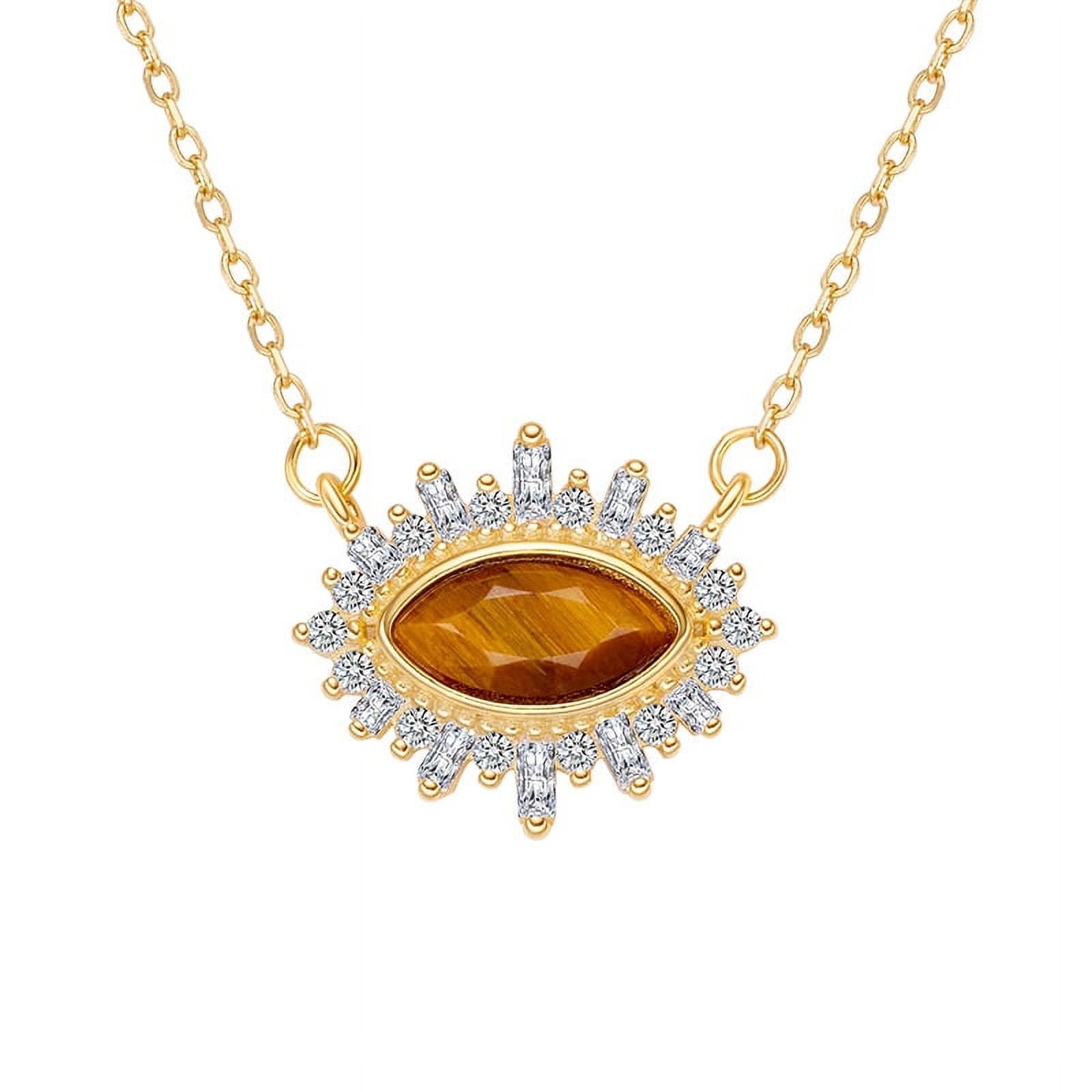 14k Gold Necklace for Women - Gold Filled Sterling Silver Chain - Tiger ...