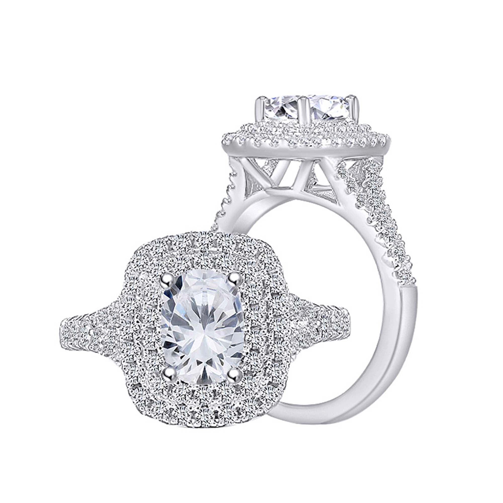 AFFY 14k Gold Plated Silver Center 1ct 5X7mm Cushion Cut H-I Color ...