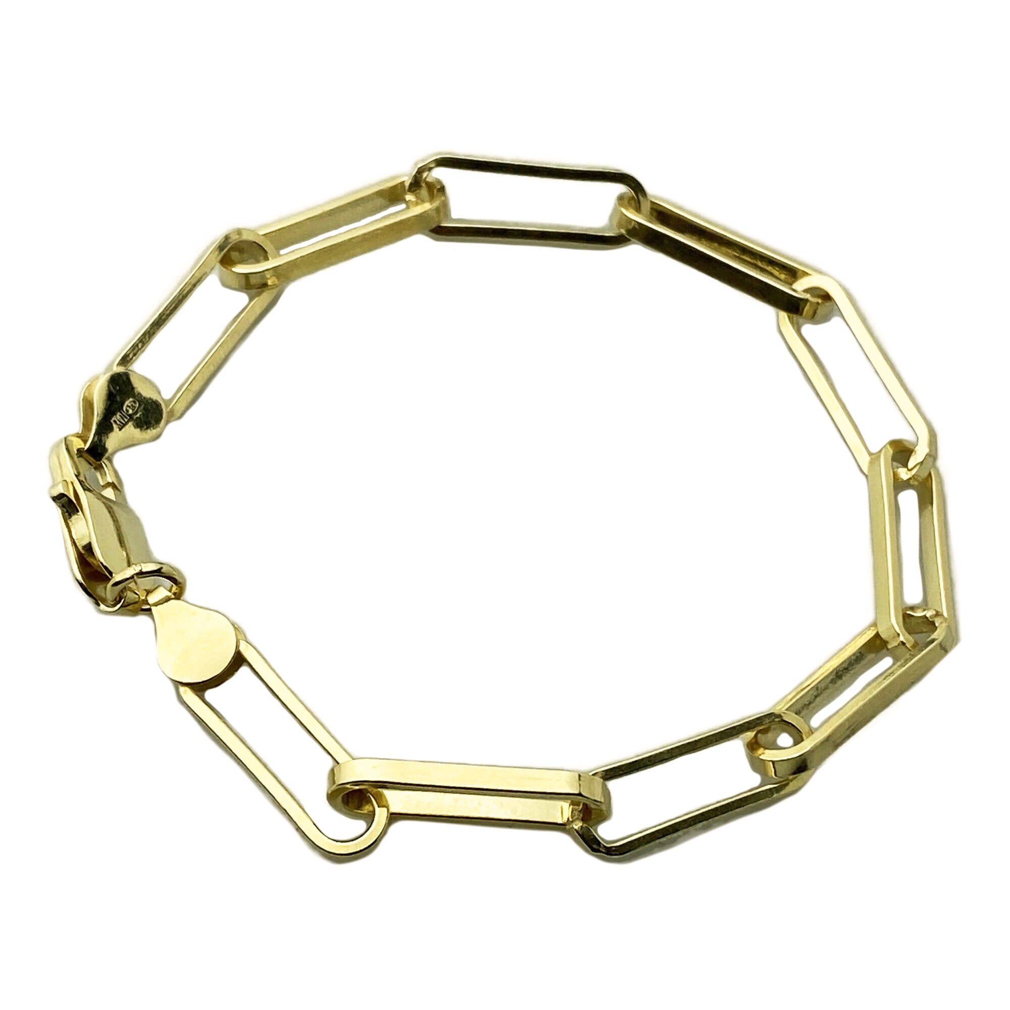 14k Gold Plated over Real Solid 925 Sterling Silver Paperclip Paper ...