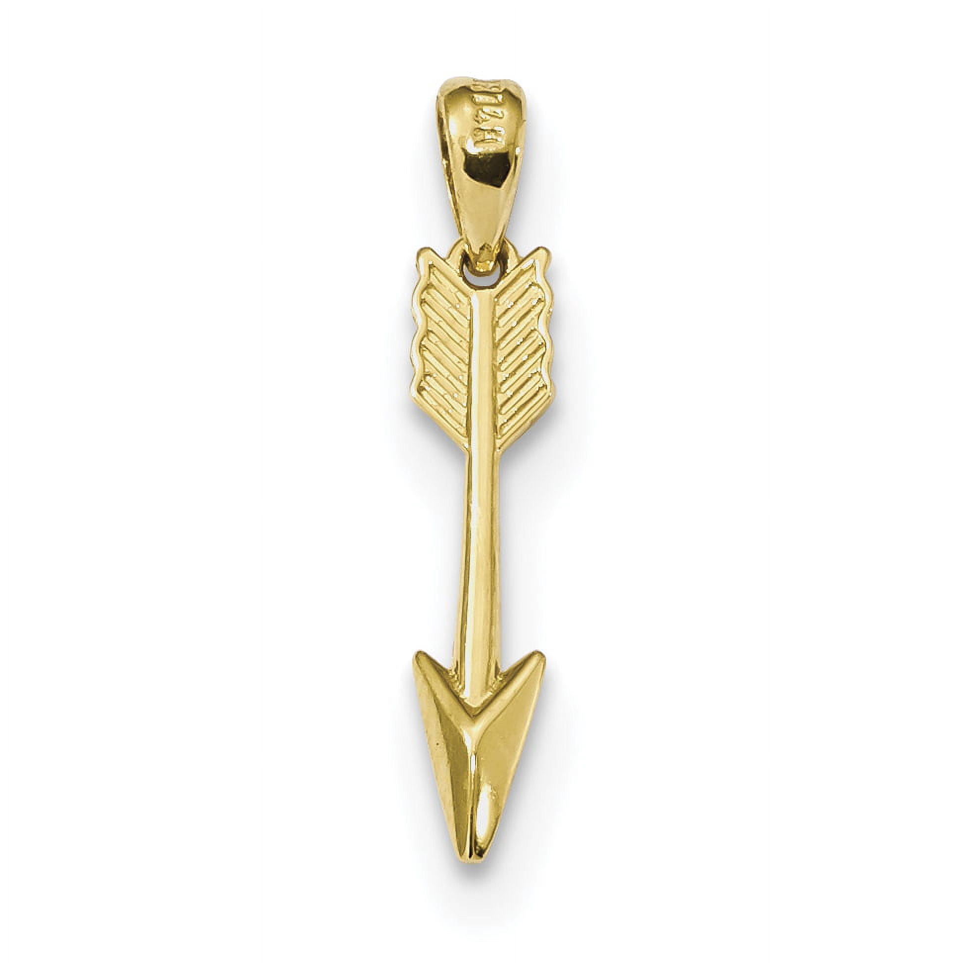 14k Gold Polished Arrow Pendant K6383 - Walmart.com