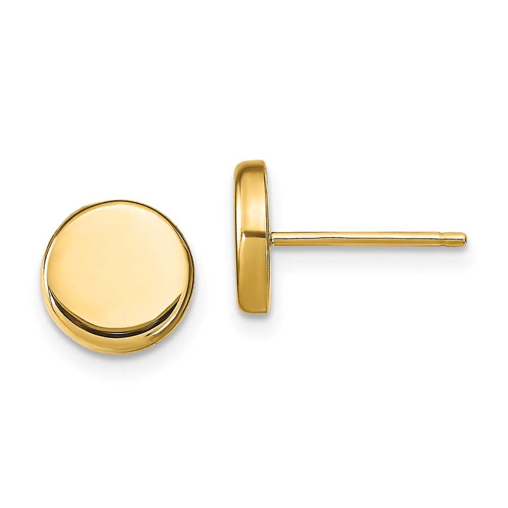 14k Polished Button Post Earrings - Walmart.com