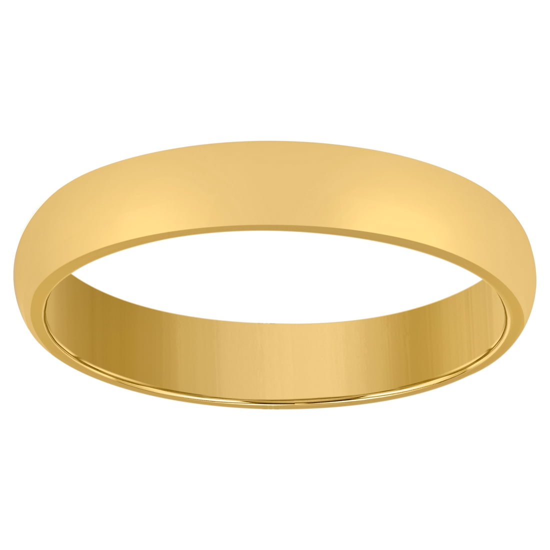14k Gold Unisex Dome Polished Comfort-Fit 4mm Size 13 Wedding ...