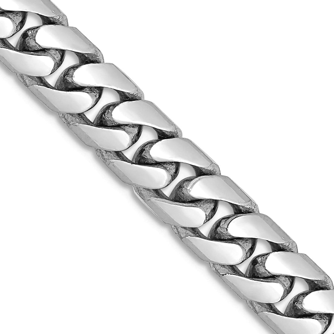 14k Gold Wg 5.5mm Solid Comfort Curb Chain Necklace 28 Inch Chain ...
