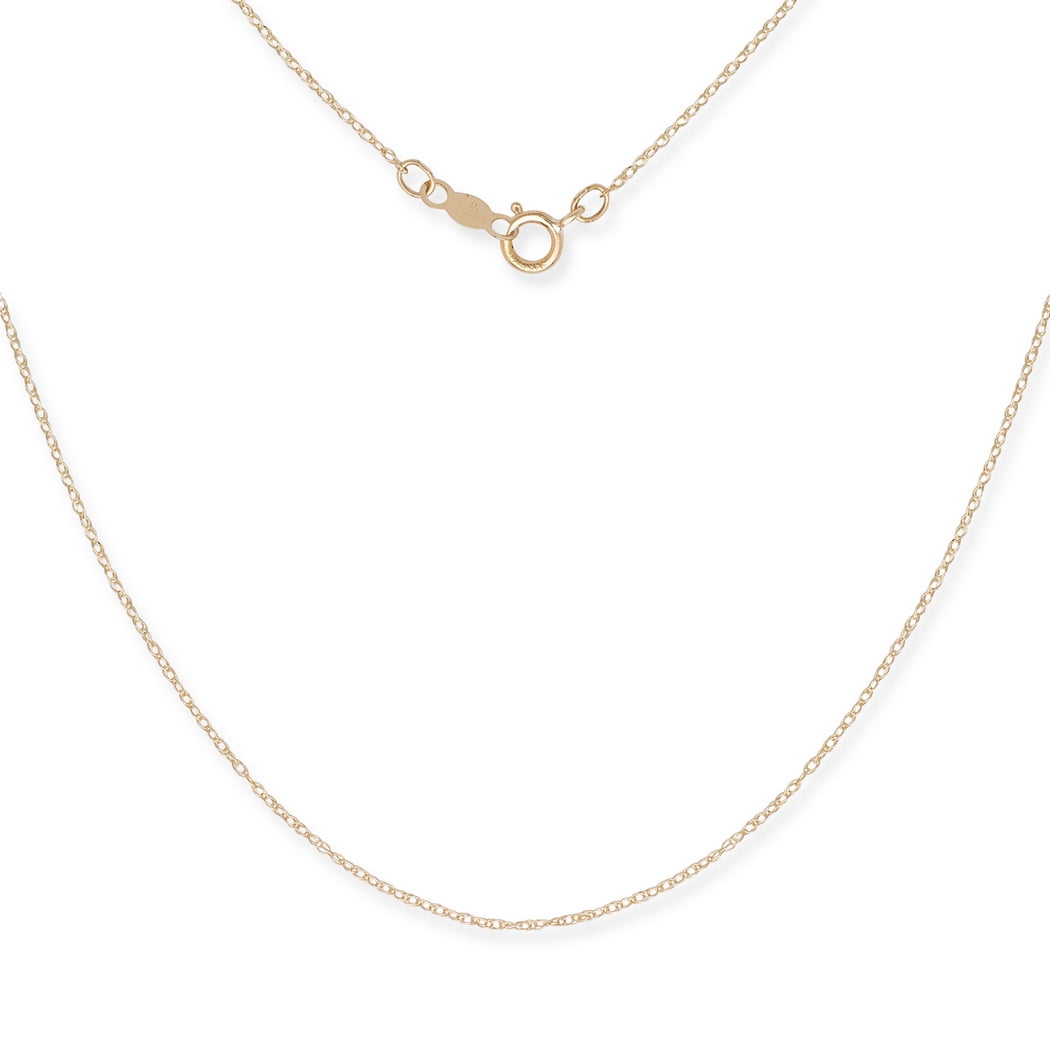 14k Gold Womens 16 22 Inch Carded Rope Chain Necklace Yellow Gold 16 ...