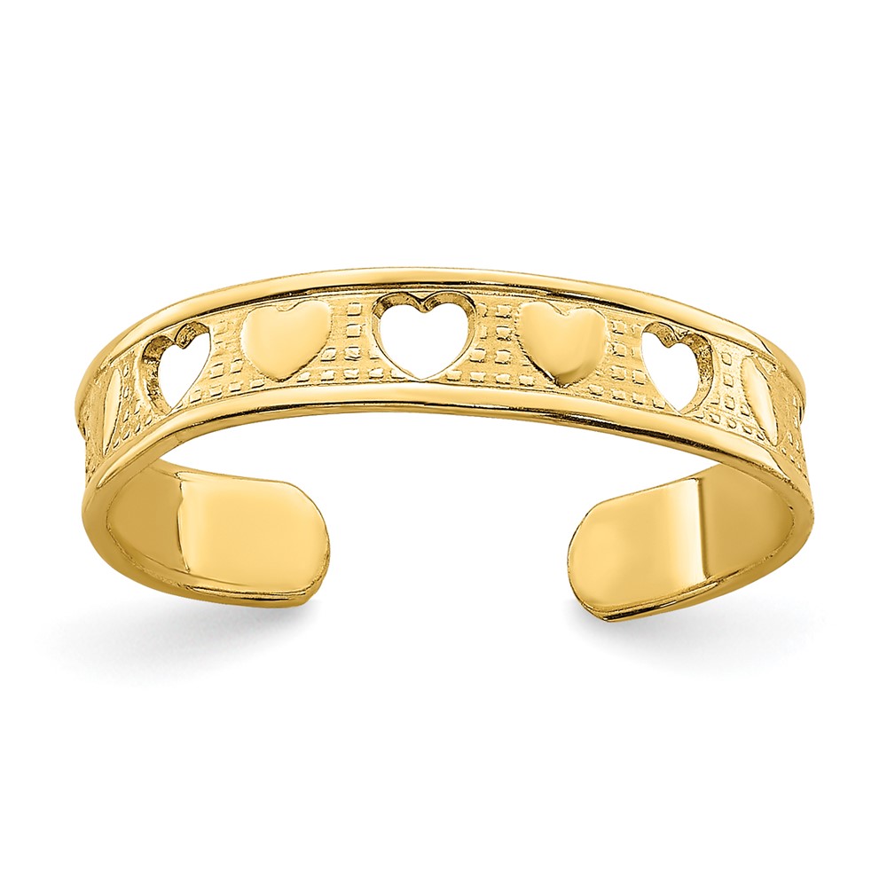 14k Heart Design Toe Ring - Walmart.com