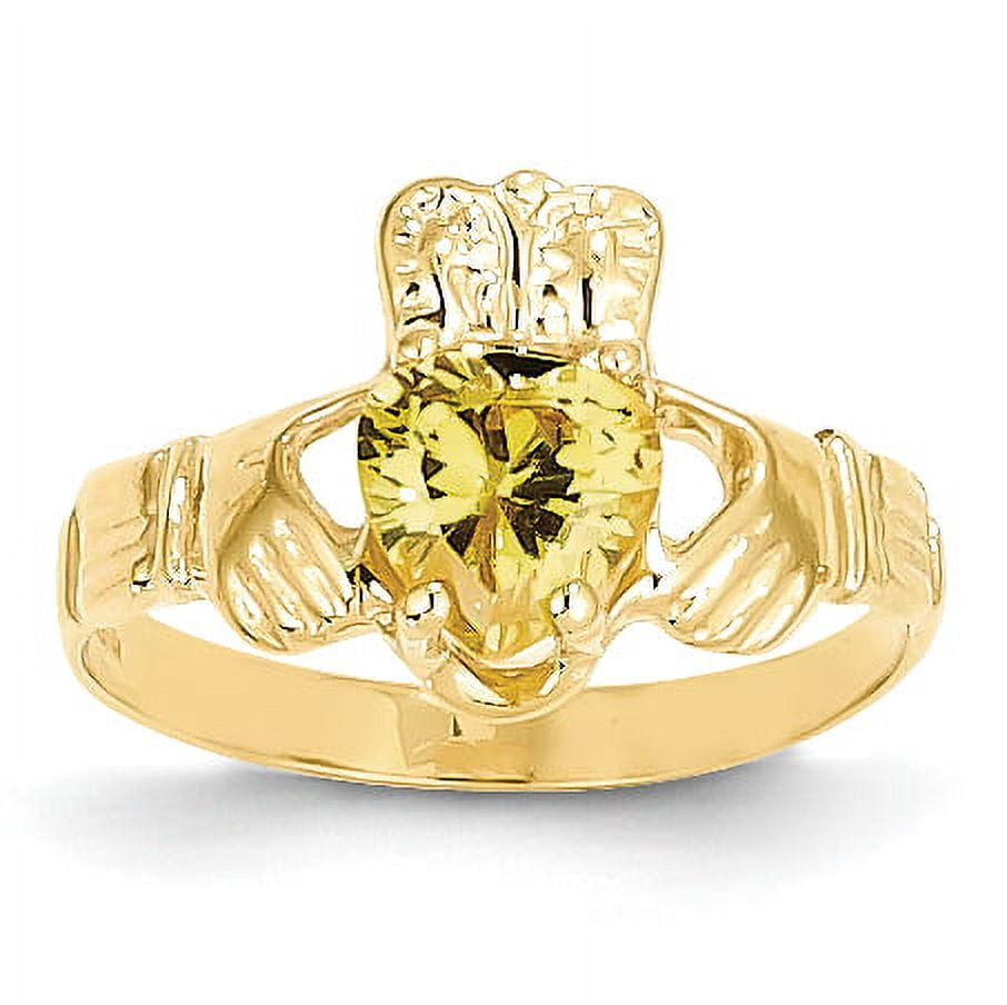 14k November Birthstone Claddagh Ring - Walmart.com