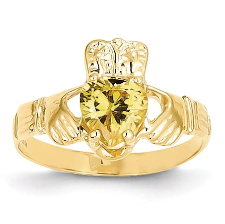 14k November Birthstone Claddagh Ring - Walmart.com