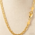 14k Real Gold Necklace for Men, Real Solid Yellow Gold 3mm Mariner Link ...